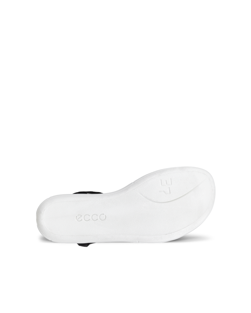 Women's ECCO® Simpil Leather Flat Sandal | Black