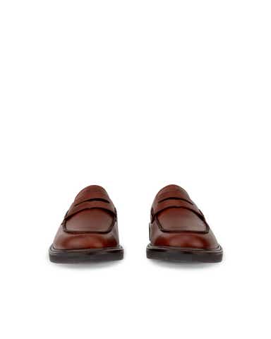 Men's ECCO® Metropole London Leather Penny Loafer | Brown