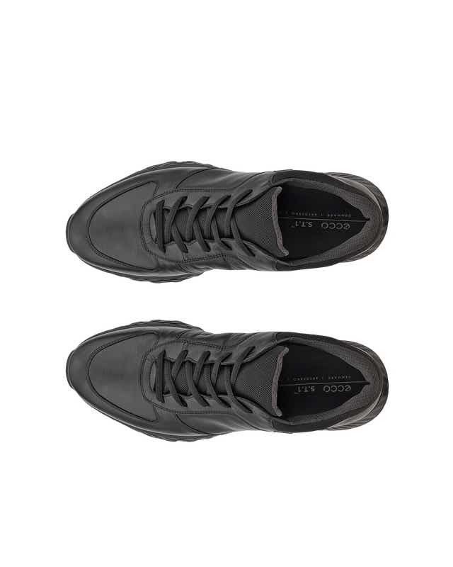 Men's ECCO® Exostride Low Leather Gore-Tex Outdoor Sneaker | Black