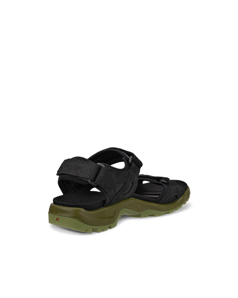 Men s ECCO Offroad Yucatan Nubuck Walking Sandal Black