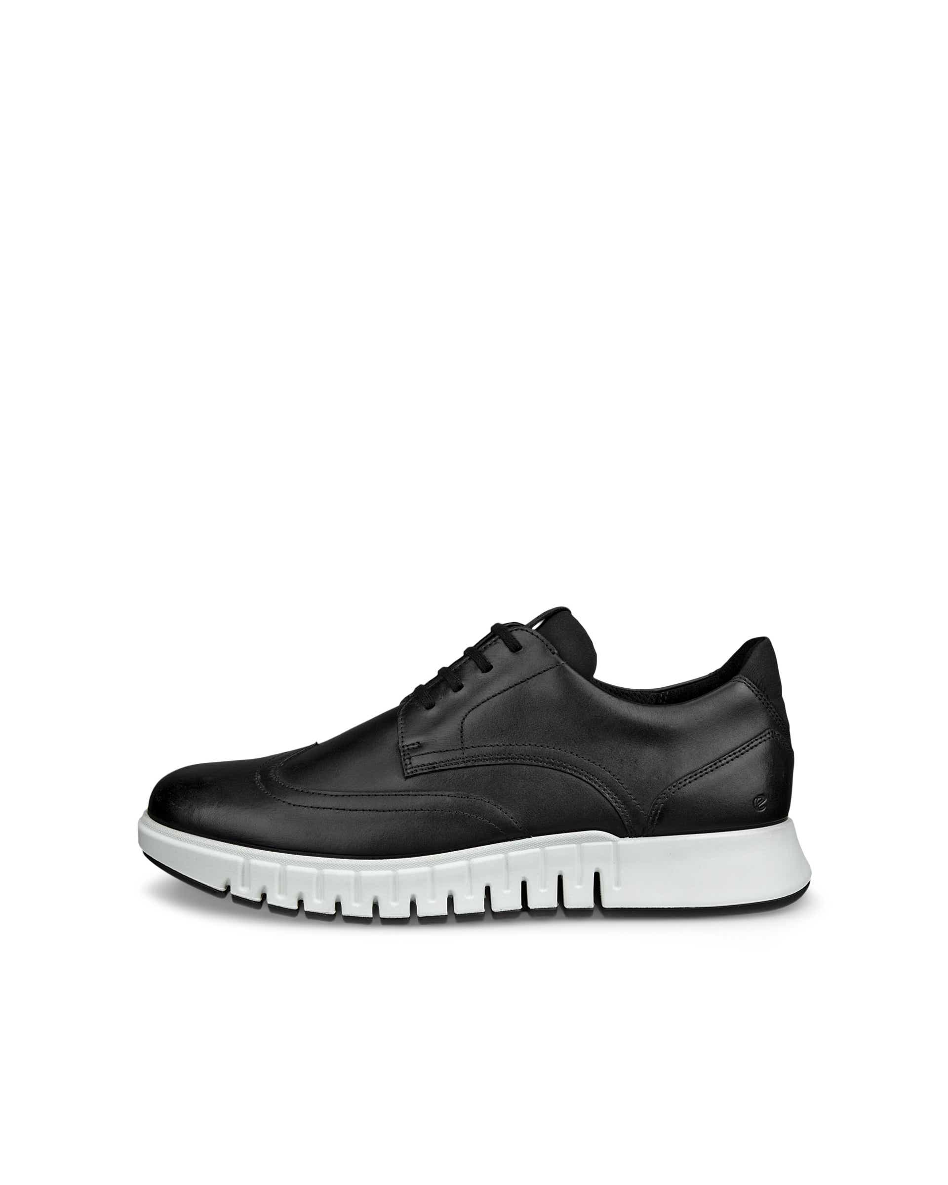 Men's ECCO® Gruuv Hybrid Leather Wingtip Shoe | Black
