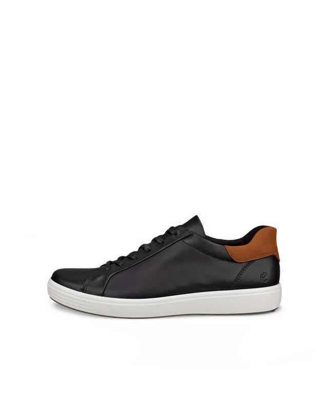 Men's ECCO® Soft 7 Leather Slip-In Sneaker | Black
