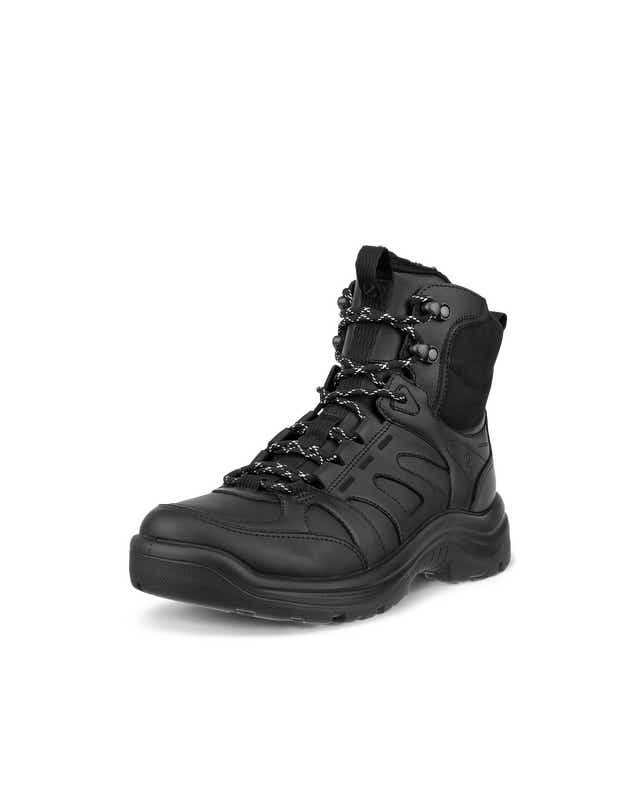 Women's ECCO® Offroad Leather Waterproof Mid-Cut Outdoor Boot | Black