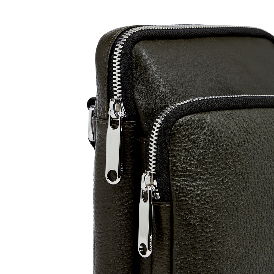 ECCO® Flat Pouch Leather Crossbody Bag | Green